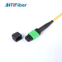 China Type B 12 Fibers MPO Fiber Optic Patch Cord Female To LC SM for sale