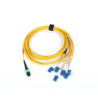 China Low Loss 12F 3.0mm OM3 LSZH MPO fiber patch cord Customized Color for sale