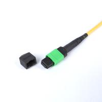 China Low Loss 12F 3.0mm OM3 LSZH MPO fiber patch cord Customized Color for sale