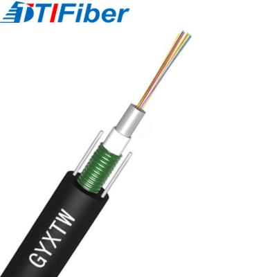 China Singlemode GYXTW G652D Fiber Optic Wire Cable Black Outdoor Aerial for sale