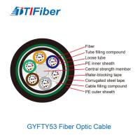 China G652D Armored GYFTY53 Loose Tube Fibre Optic Cable 12 24 48 96 288 Core for sale