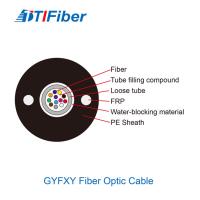 China GYFXY 12 Core SM MM Outdoor Optical Fiber Cable Black PE LSZH Sheath for sale