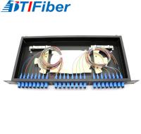 China FTTH SC FC ST LC ODF Fiber Optic Patch Panel Rack Mount Splicing for sale