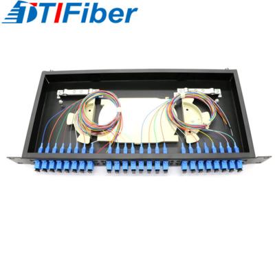 China FTTH SC FC ST LC ODF Fiber Optic Patch Panel Rack Mount Splicing for sale