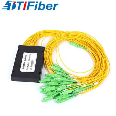 China FTTH ABS Box Type 1*4 Optical PLC Splitter SC APC UPC  Single Mode for sale
