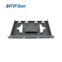 China 1U 19 Inch Fiber Optic Patch Panel 24 Port Fixed Type for sale