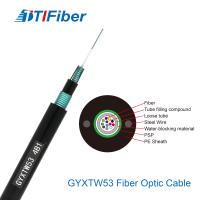 China Outdoor Single Mode GYXTW53 G652D Armoured Fiber Cable for sale