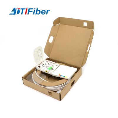 China White FTTH Fiber Optic Patchcord With OTO Terminal Box for sale