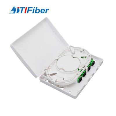 China Wall Mounted SC 4 Ports Fiber Terminal Box Fiber Optical 4 Core Indoor for sale