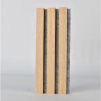 China 2400mm Natural Oak Acoustic Slat Wood Wall Panels With Black Grey Felt Backing for sale