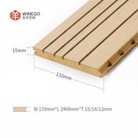 China E1 Grade Grooved Acoustic Panels Sound Absorbing Wall Panels 0.9 NRC CE FSC Certified for sale