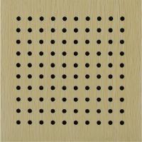 China Round Hole Structure Acoustic Perforated Wood Panels 2400mm 0.9NRC CE FSC for sale