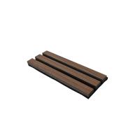 China Ceiling Wall Slatted Acoustic Wood Panels , Acoustic Timber Panels 12mm HDF 9mm PET for sale