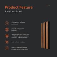 China Veneer Finish Acoustic Wood Slat Panels With Felt Backing W600xL2400xT21mm for sale