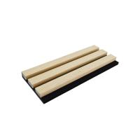 China Veneer Banding Acoustic Wood Slat Panels 2400mm Wood Slat Wall Tiles Customized for sale