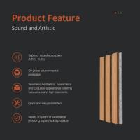 China High NRC MDF Acoustic Wood Slat Panels , Office Slatted Wood Acoustic Panels for sale