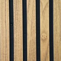 China Natural Veneer Slatted Wood Acoustic Panels HDF Materials Sound Proof CE FSC for sale