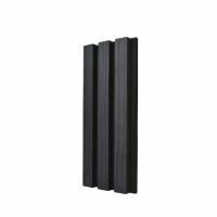 China Black Color Acoustic Wood Slat Panels Polyester Fiber MDF For Hotel Decor for sale