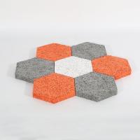 China High Impact Resistance Wood Wool Acoustic Wall Panels Hexagon Shape For Hotel Decor for sale