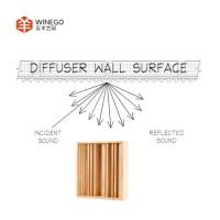 China 600mm 1200mm length Wood Acoustic Diffuser Panels For Auditorium Acoustics for sale
