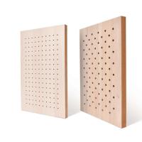 China MDF Panels Sound Proof Ceiling Tiles V Perforated Acoustic Ceiling Panels Custom Size for sale