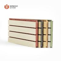 China Grooved MDF Wood Fiber Acoustic Panels Classic Design Sound Absorbing 2440mm for sale