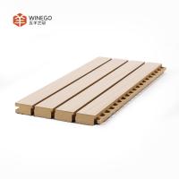 China Grooved MDF Wood Fiber Acoustic Panels Classic Design Sound Absorbing 2440mm for sale