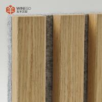 China Timeless Wood Slat Acoustic Panels For Harmonious Interiors Three Side Banding for sale