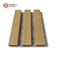 China Modern Luxurious Wood Slat Acoustic Panel Elegant Veneer Finish For Studio for sale