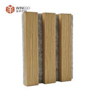 China Modern Luxurious Wood Slat Acoustic Panel Elegant Veneer Finish For Studio for sale