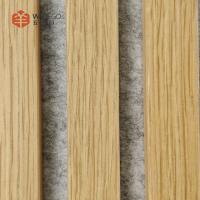 China Modern Luxurious Wood Slat Acoustic Panel Elegant Veneer Finish For Studio for sale