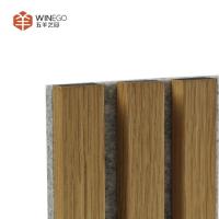 China Modern Luxurious Wood Slat Acoustic Panel Elegant Veneer Finish For Studio for sale