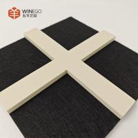 China Artistic Geometric PET 3D Wood Slat Acoustic Wall Panels with Painted for sale