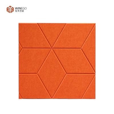 China Aesthetics V-Grooved Polyester Acoustic Panel For Cinema Wall for sale