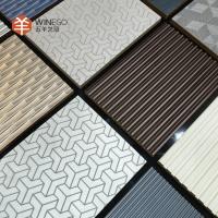 China Decorative Embossed Veneer Panels for Interior Wall Cladding 2400mm for sale