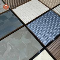 China Decorative Embossed Veneer Panels for Interior Wall Cladding 2400mm for sale