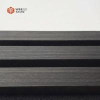 China Black Acoustic Wood Slat Panels for Stylish Sound Control in Any Environment for sale
