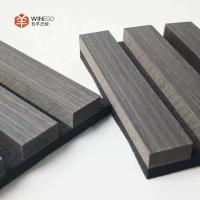 China Black Acoustic Wood Slat Panels for Stylish Sound Control in Any Environment for sale