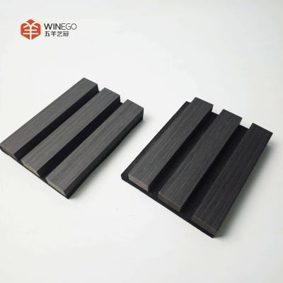 China Black Acoustic Wood Slat Panels for Stylish Sound Control in Any Environment for sale
