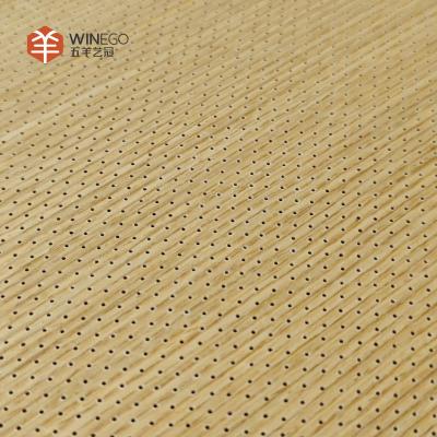 China Decorative And Acoustic Micro-perforated Acoustic Panel With Veneer Finish for sale