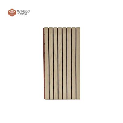 China Stylish Acoustic Treatment With Grooved Wooden Panels For Modern Architecture for sale