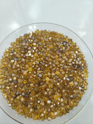 China HPHT Lab Grown Yellow Mono Diamond Stone 3-4mm Tower Shape for Industrial Tools and Abrasives for sale