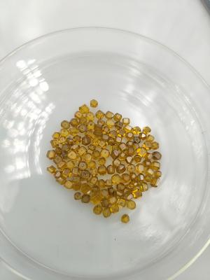 China 3.0-3.5mm HPHT Lab-Grown Yellow Diamond Crystals | 0.25-0.35ct Industrial Grade | Moh's 10 Hardness for sale