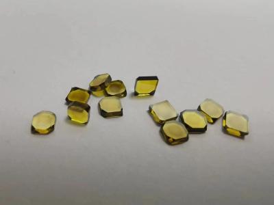 China Yellow HPHT Single Crystal Lab Grown Diamonds 3mm-6mm for Milling Tools with ±0.05mm Thickness Tolerance for sale