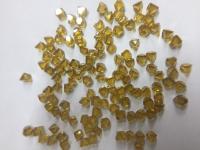 China HPHT Synthetic Monocrystalline Diamond Grits 1.0-4.0mm Yellow Industrial Rough Diamonds for Grinding Tools for sale