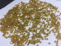 China HPHT Synthetic Industrial Diamonds 1.0-4.0mm Yellow Rough Stones for Abrasive Tools Manufacturing for sale