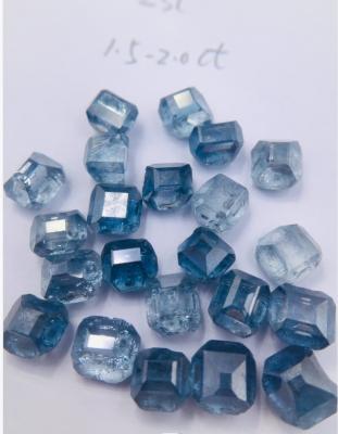 China Blue HPHT Lab Grown Rough Diamonds 0.5-5.99ct VS-SI Clarity Light to Dark Blue Color for sale