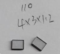 China 5x3x1.2mm Monocrystalline CVD Diamond - 4PT/100 & 2PT/110 Orientation with ±0.05mm Thickness Tolerance for sale