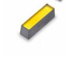 China HPHT Lab Grown Mono Crystal Diamond Strip 3x0.6x0.6mm Yellow Super Hard Material for sale
