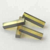 China HPHT MCD Synthetic Diamond Plate 4x0.5x0.5mm for Dressing Tools Yellow VS1 for sale